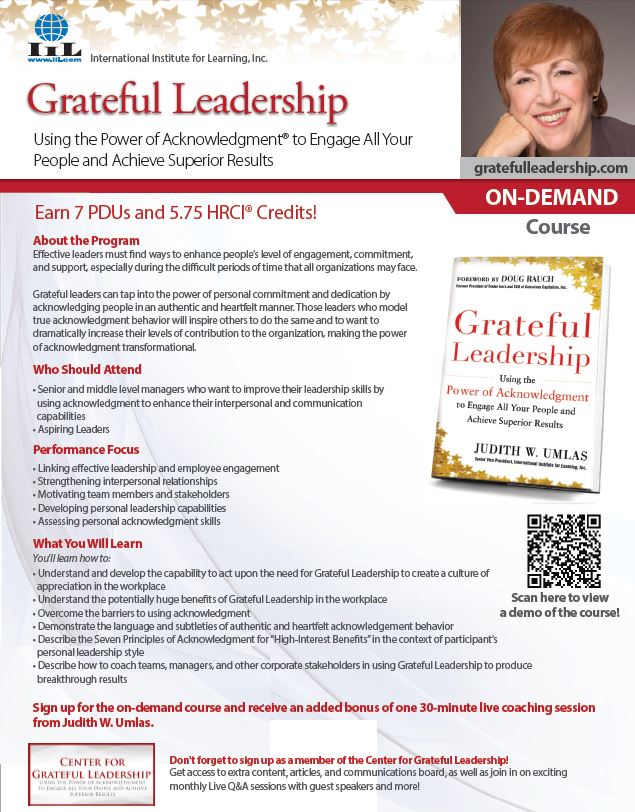 Courses - Center for Grateful Leadership