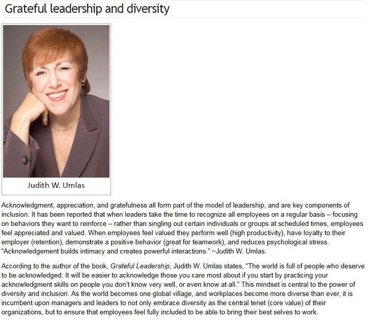 Grateful Leadership & Diversity - Center for Grateful Leadership